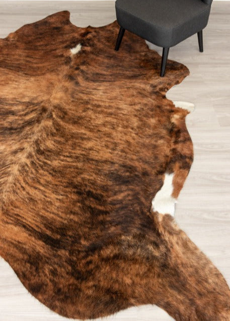 Dark White Spine Belly Brindle Cowhide Rug (Size: 260 X 230 CM) – Rug ...